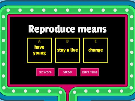 Life Cycle Gameshow Quiz