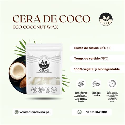Cera De Coco Coconut Wax Oliva Divina
