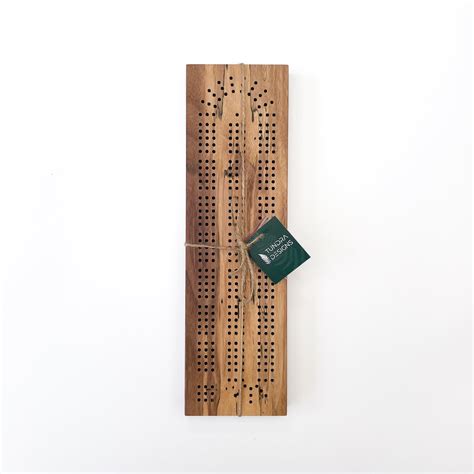 Oak Epoxy Cribbage Board Tundra Designs Tundra Designs Canada