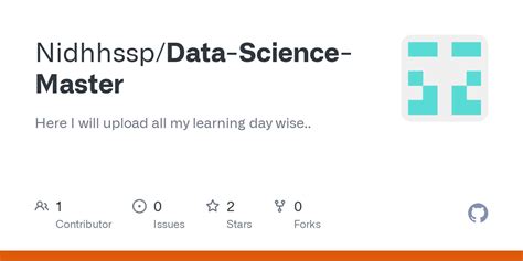 Github Nidhhsspdata Science Master Here I Will Upload All My