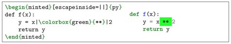 Minted Latex How To Highlight Code With Different Background Colors TeX LaTeX Stack Exchange