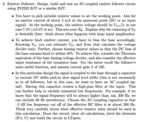Ltspice Did I Build This Ac Coupled Emitter Follower Correctly