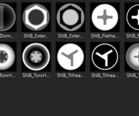 Artstation 31 Screws Nuts And Bolts Alpha Brush Pack Brushes