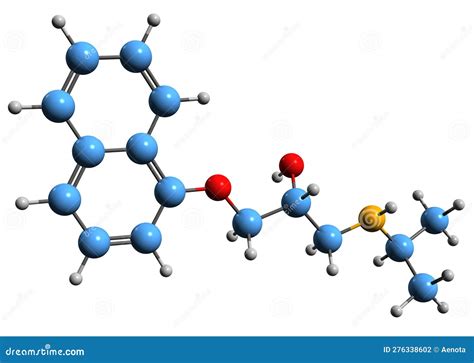 3d Image Of Propranolol Skeletal Formula Stock Illustration