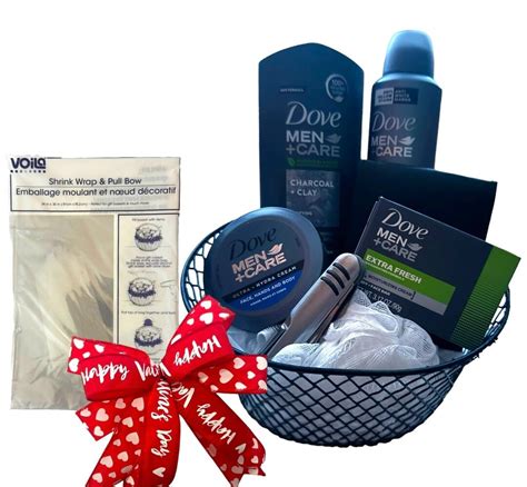 Dove For Men Charcoal Valentines Day Plush T Basket Set Grooming