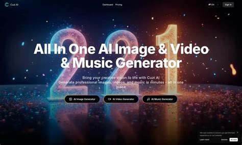 Cuzi Ai Image Video Music And Lip Sync Generator Aistage
