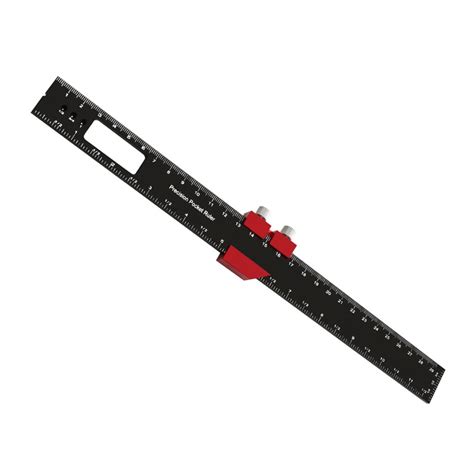 Osdhezcn Aluminum Slide Ruler Track Ruler Measuring Gauge Pocket Ruler With Slide Stop