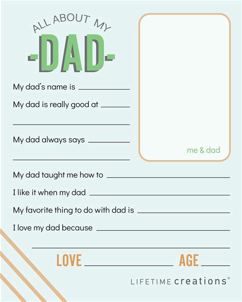 Free Printable Fathers Day Coupons And Questionnaire Lifetime Creations