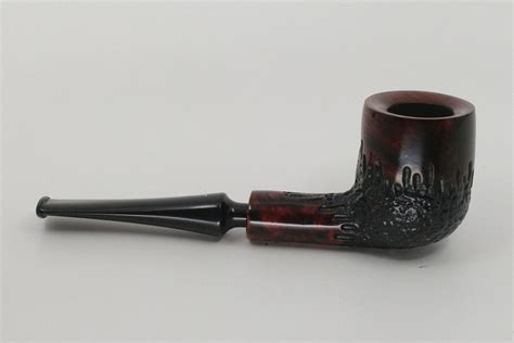 Nording Erik The Red Partially Rusticated Billiard Tobacco Pipe The