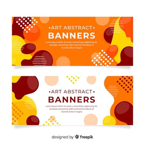 추상 유기 모양 배너 무료 벡터