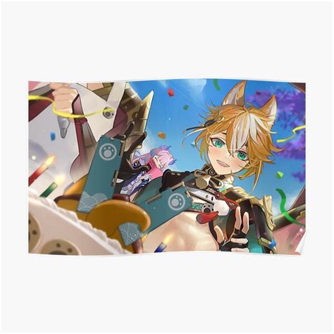 Happy Birthday Gorou Genshin Impact Poster For Sale By Genshinwaifus