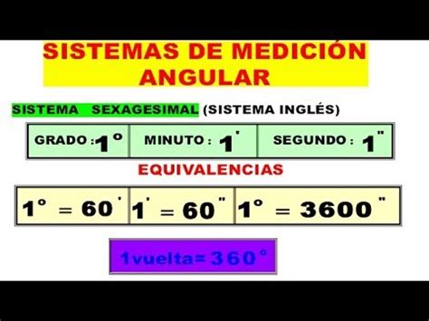 Sistema Angular Sexagesimal Grados Minutos Segundos Ejercicios