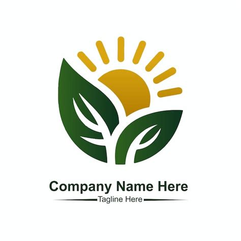 Vector Del Logotipo De La Agricultura Vector Premium