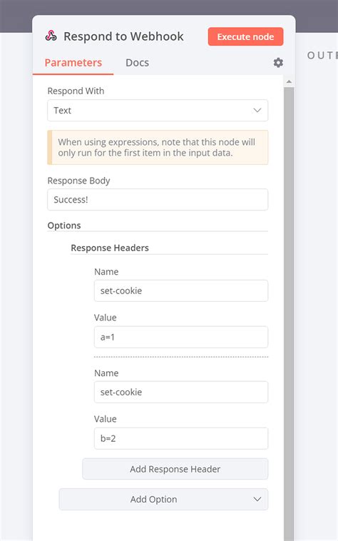 Webhook Node And Respond To Webhook Node Are Omitting Same Name