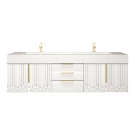 Milana 72 Floating Bathroom Vanity With Reinforced Acrylic Double Sink