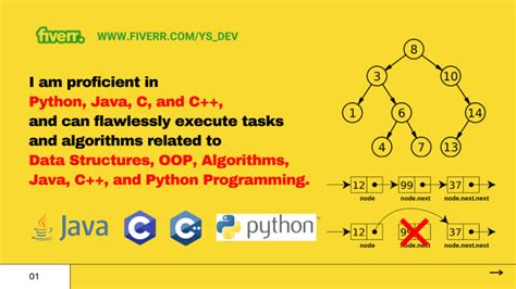 do data structure tasks and algorithms in python java c and cpp by ys