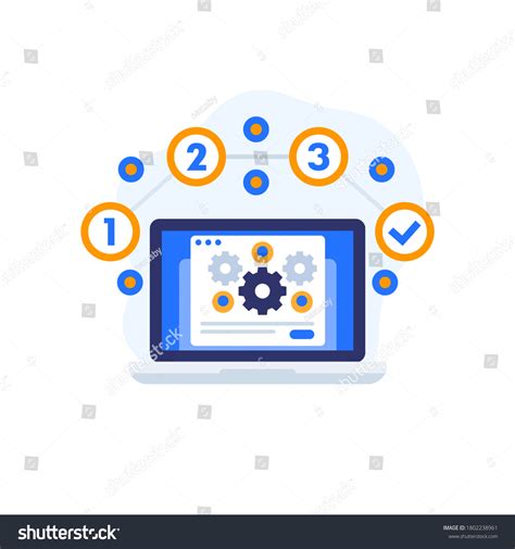 Project Execution Vector Icon Laptop Stock Vector Royalty Free