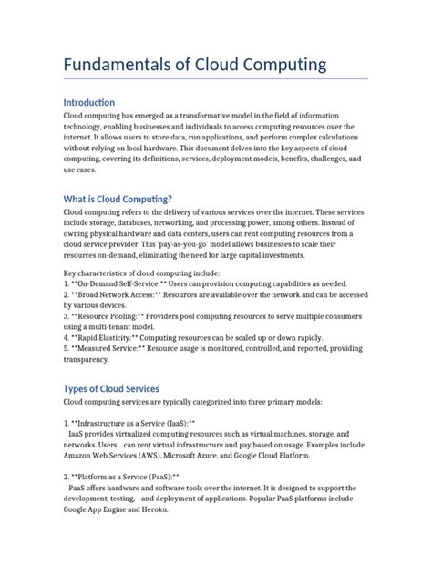 Cloud Computing Report Extended 18 Pages Pdf
