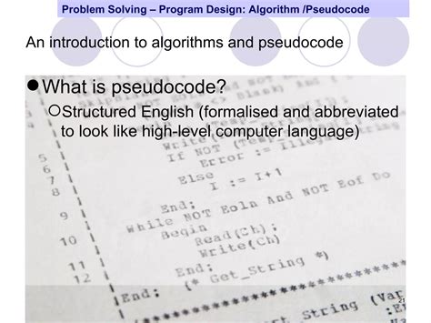 Program Design And Problem Solving Techniques Ppt