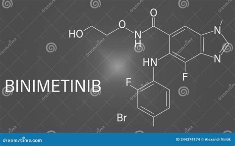 Binimetinib Molecule Skeletal Formula Stock Vector Illustration Of