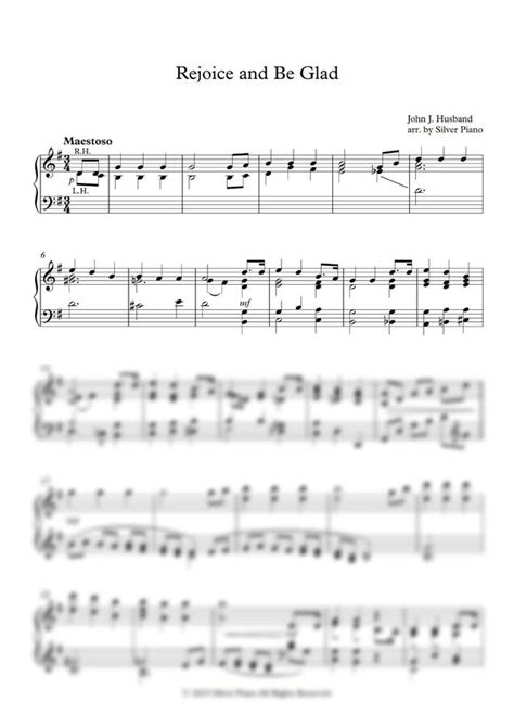 악보 찬송가 159장 기뻐 찬송하세 Rejoice And Be Glad By 은의 피아노