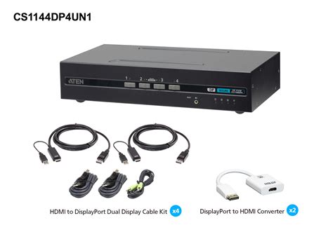 4 Port Usb Displayport Hdmi Dual Display Universal Secure Kvm Switch