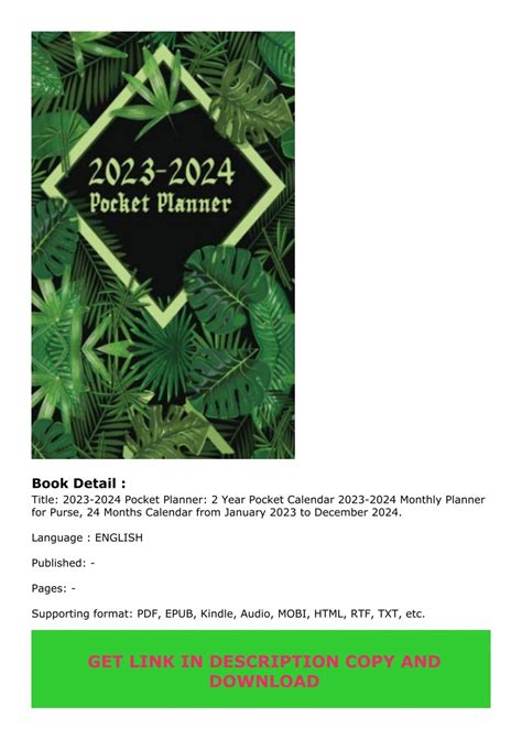 Download Pdf 2023 2024 Pocket Planner 2 Year Pocket Calendar 2023