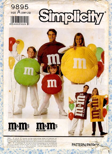Mandms Candy Wrapper Halloween Costume Pattern Uncut