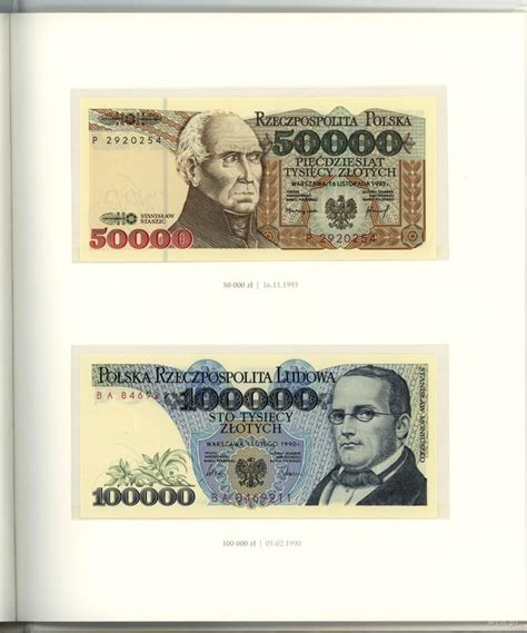 zestaw banknotów obiegowych PRL banknoty polskie 19751996 w