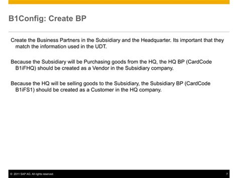 Sap B1 Integration Framework Scenario Creation Ppt