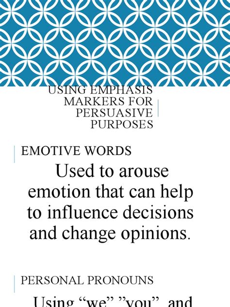 Using Emphasis Markers For Persuasive Purposes Pdf