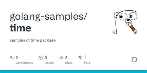 Github Golang Samplestime Samples Of Time Package