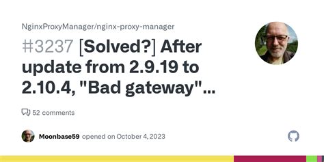 Solved After Update From To Bad Gateway On Local Port Login Screen But