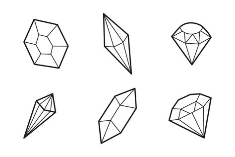 Doodle Hand Draw Diamond Set Vector Illutration 9458292 Vector Art At Vecteezy