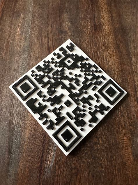 Custom 3d Printed Qr Code Keychain With Nfc Chip Etsy