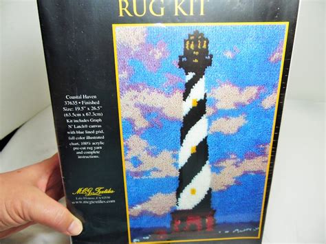 Light House Latch Hook Kit Graph N Latch Rug Kit Coastal Haven Style