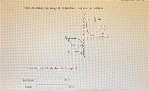 Solved Write The Domain And Range Of The Function Using