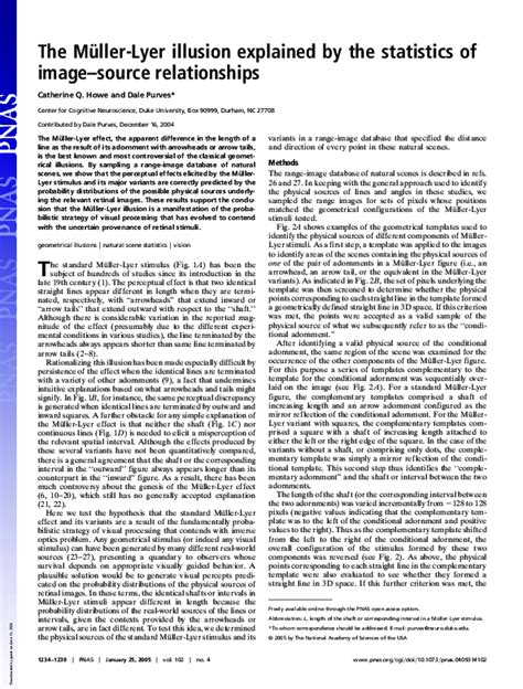 Pdf The Müller Lyer Illusion Explained By The Statistics Of Image