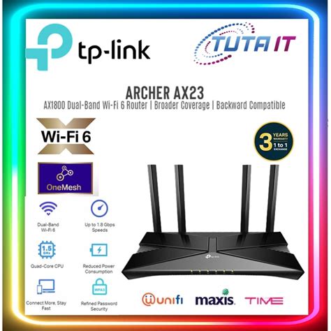 Tp Link Archer Ax23 Ax1800 Dual Band Wi Fi 6 Router Shopee Malaysia
