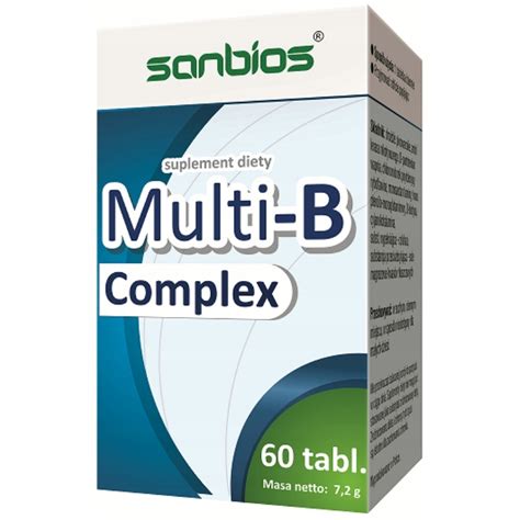 sanbios multi b complex witaminy b1 b2 b3 b5 b6 b7 b9 b12 60 tabl