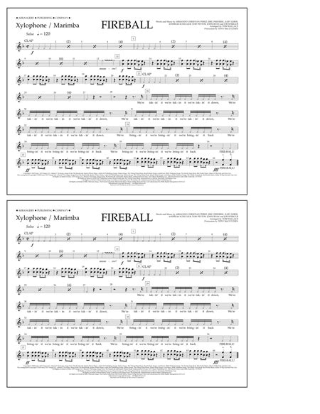 Fireball Xylophonemarimba By Tom Wallace Marimba Digital Sheet