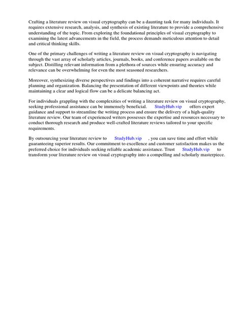 Literature Review On Visual Cryptography Pdf Cryptography Encryption