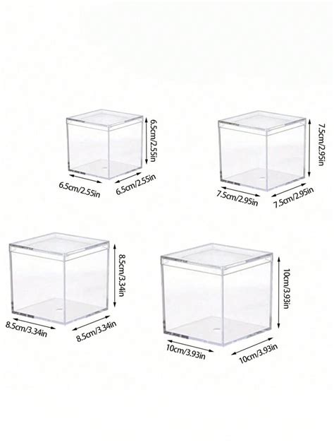 Display Acrylic Boxes Clear Plastic Square Cube Small Acrylic Boxes