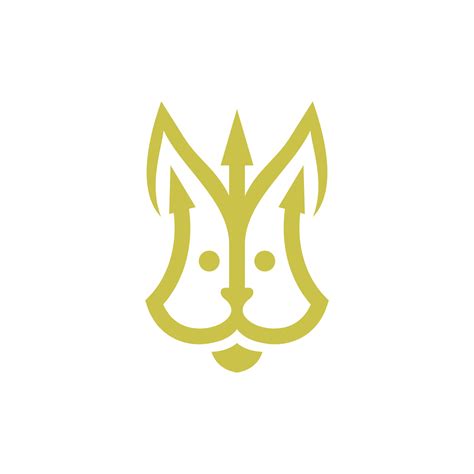 Animal Rabbit With Trident Unique Creative Logo 21698863 Vector Art At