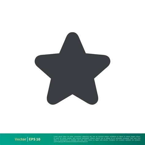Ícone de forma de estrela simples vetor logotipo modelo ilustração