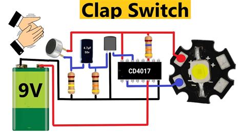 New Very Sensitive Clap Switch How To Make A Clap Switch Using 4017 Ic Youtube