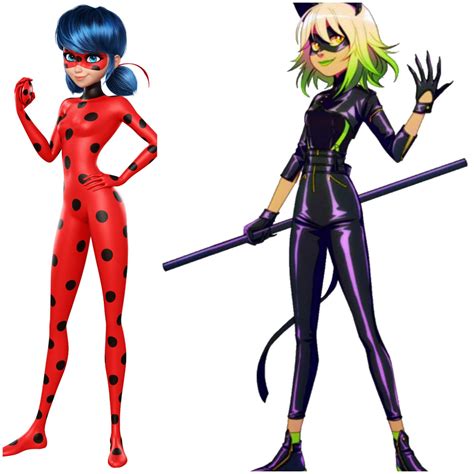 Ladybug And Kitty Noir Miraculous Ladybug By Ebotizer On Deviantart