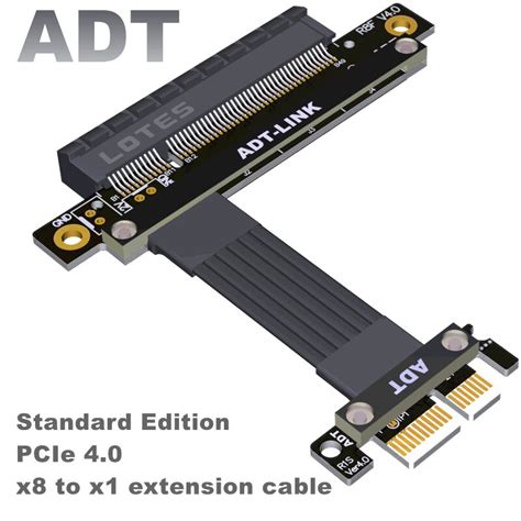 ADT Link PCIE 4 0 PCI E X8 To X1 Extension Cable Support Network Card Hard Disk Video Card