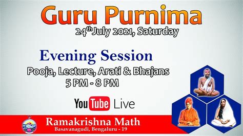 Guru Purnima 2021 Evening Session Youtube