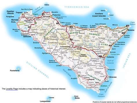 Detailed Map Of Sicily Towns